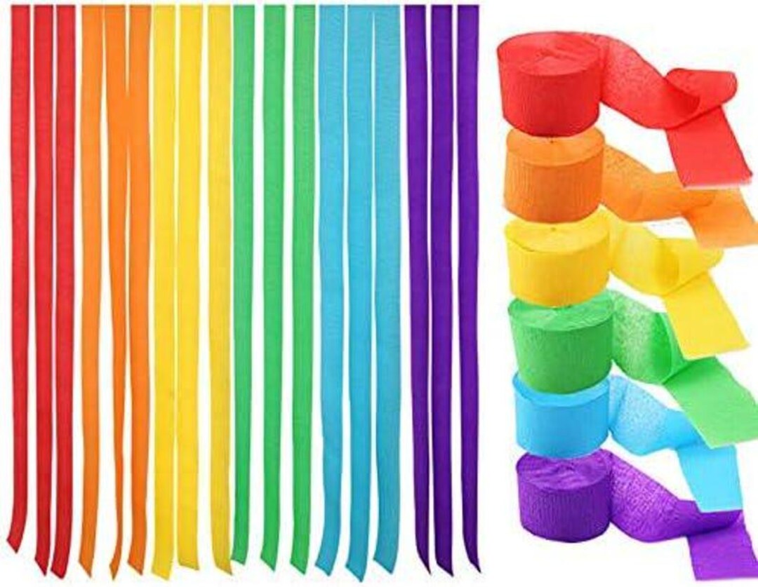 Streamers Paper 433ft Long 1.77in Wide Crepe Paper Streamers, Tassels ...