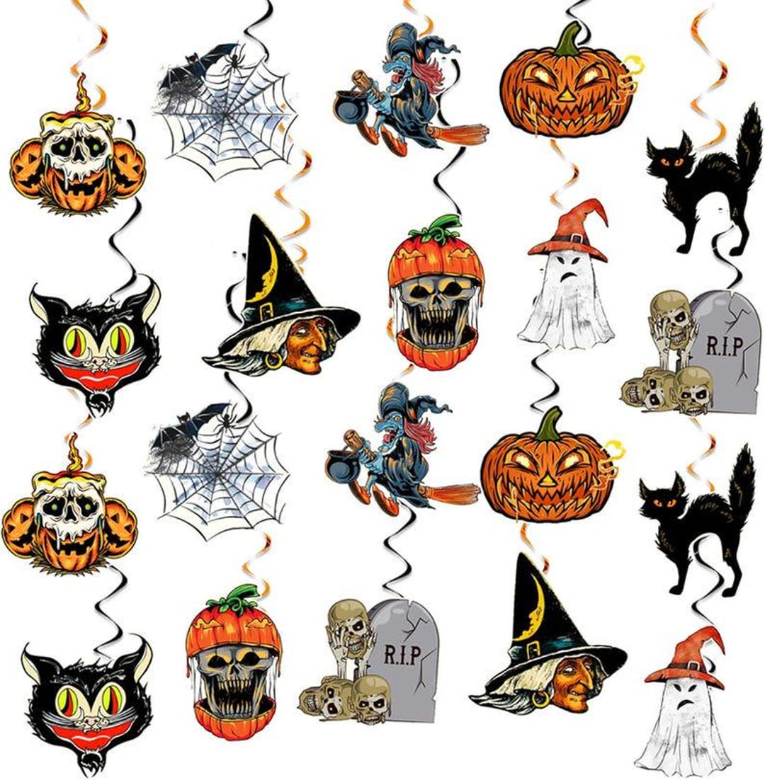 Halloween Hanging Swirl Decorations, Scary Holloween Party Decors Witch ...