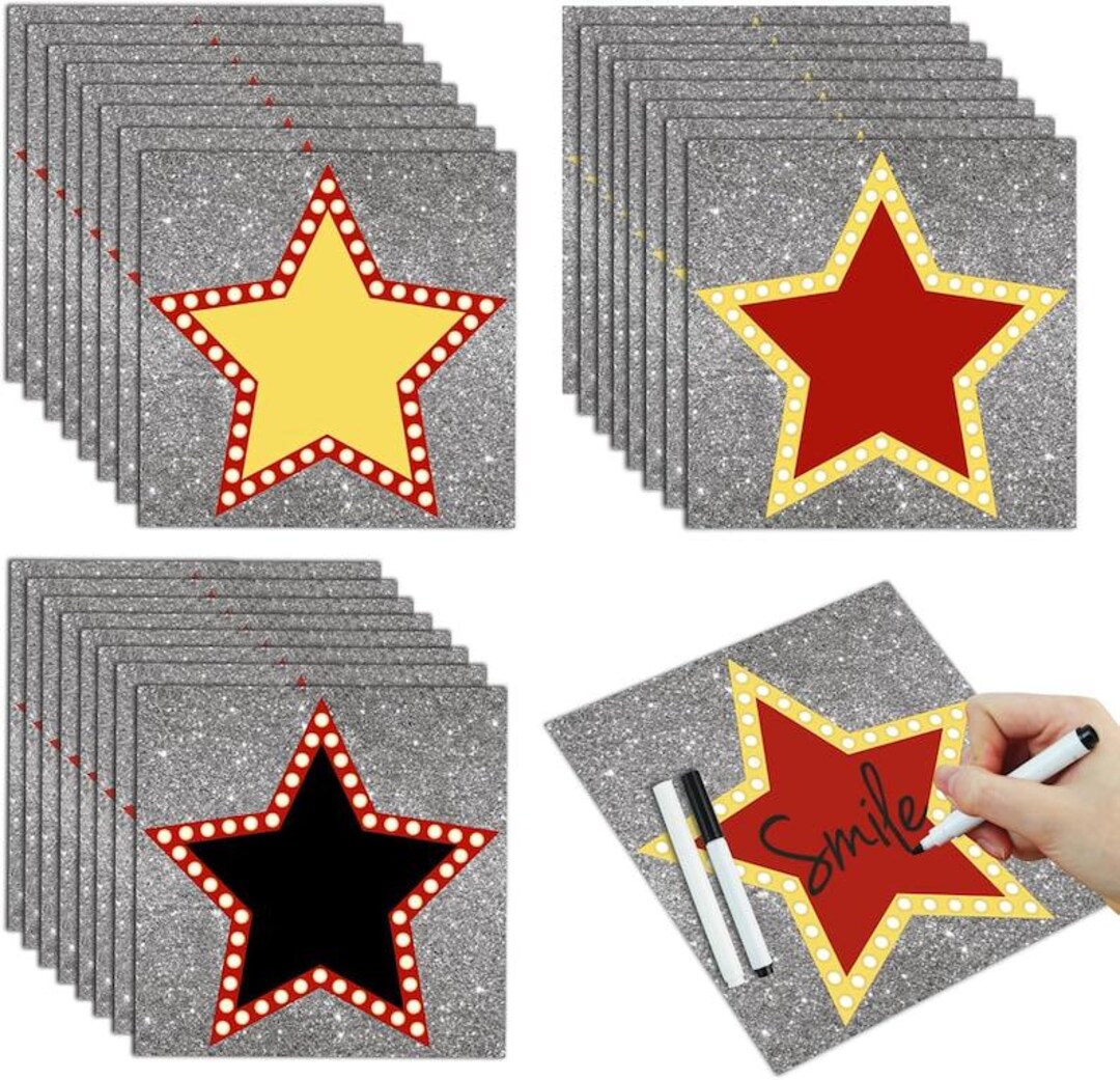 Movie Star Sticker Decor Carpet Awards Night With Black White Marker ...