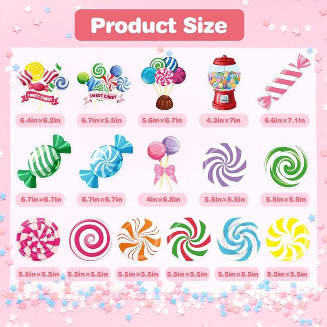 Candyland Party Decorations Candy Hanging Swirls Decorations Colorful ...