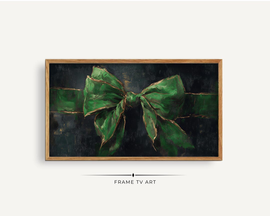 Christmas Bow TV Screensaver Display, Festive Samsung Frame Art ...
