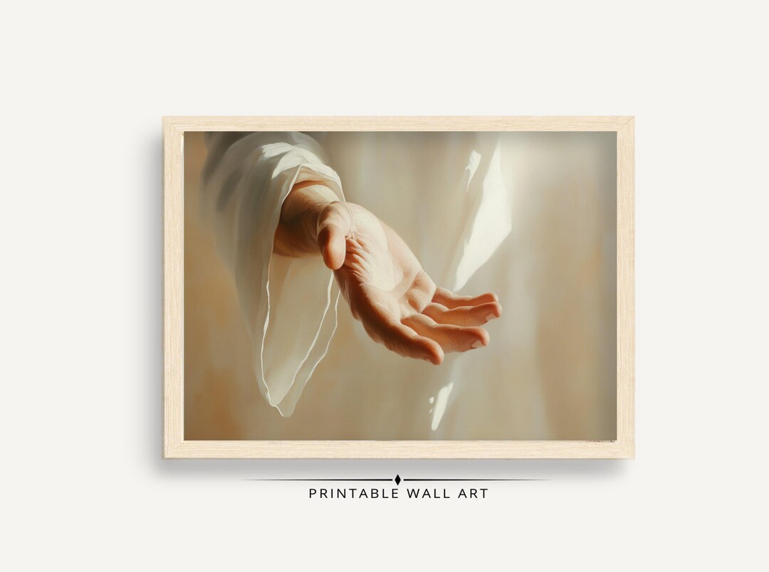 Come Follow Me, Jesus Christ Hand Painting Wall Art, Printable Jesus ...