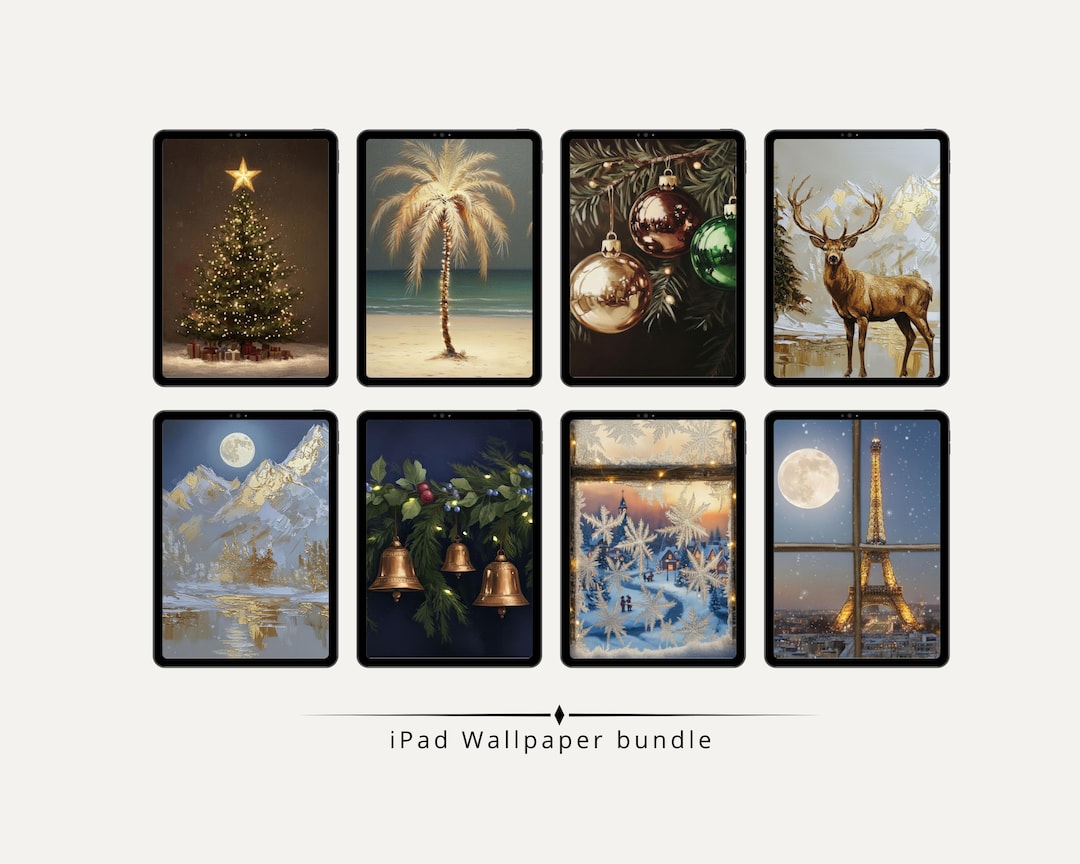 Pacote de papéis de parede de Natal para iPad, fundos de inverno para ...