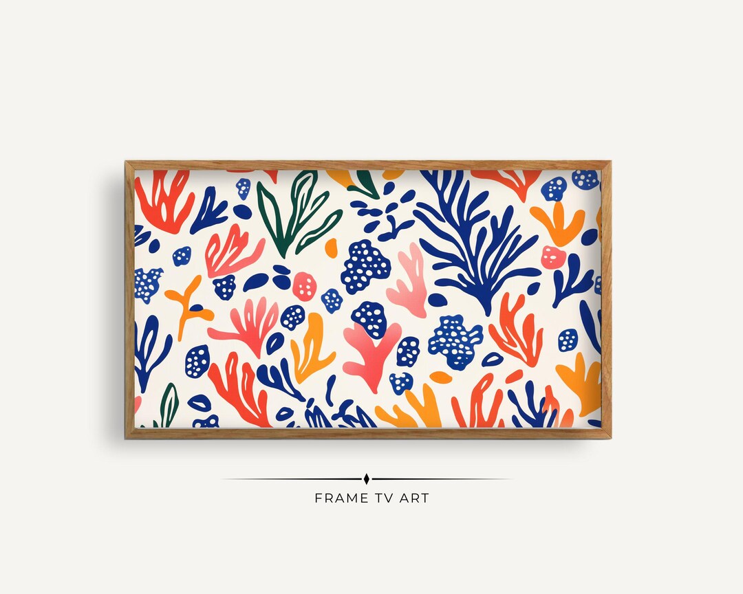 Henri Matisse Inspired TV Frame Art: Colorful Abstract Pattern (digital ...