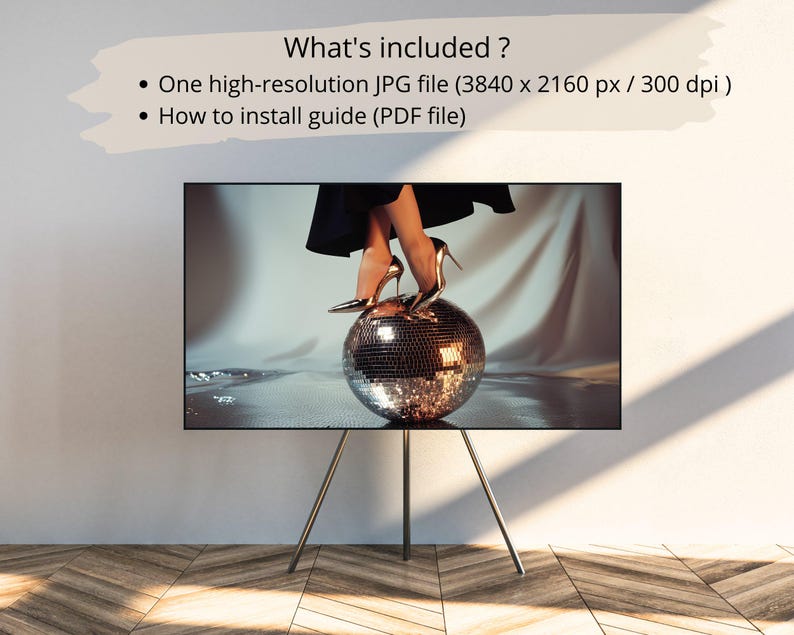Disco Ball Digital Decor, High Heel Glamour, Chic Decor, Fashion ...