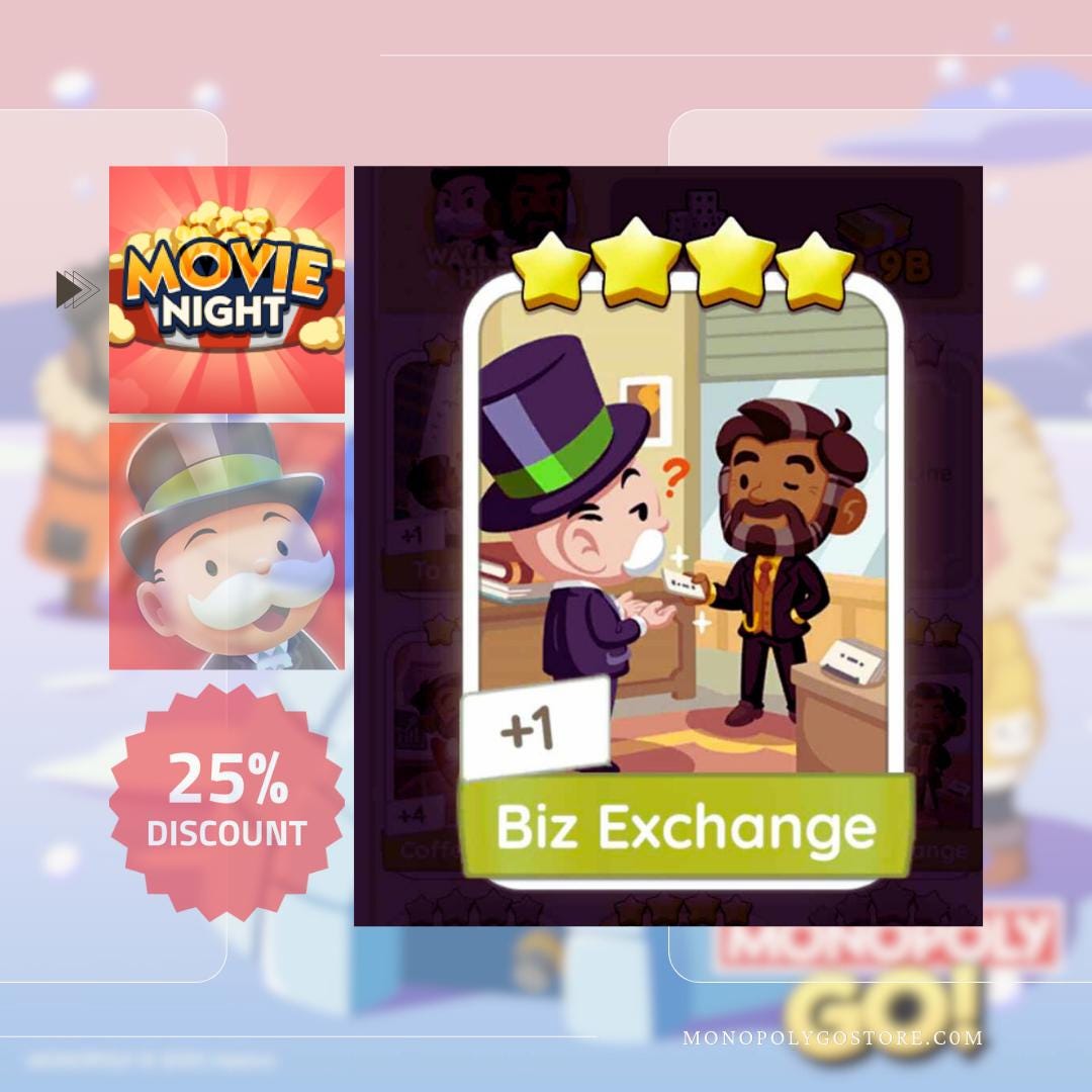 Biz Exchange 4 Stars Set 13 Monopoly Go Stickers 1 Piece - Etsy