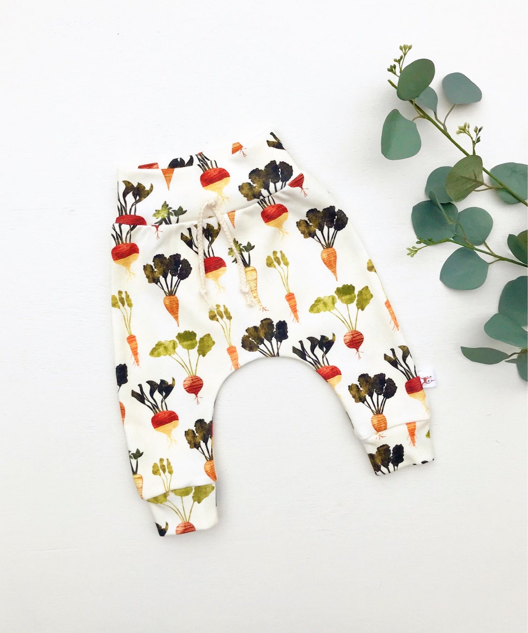 Vegetable Organic Baby Pants, Gender Neutral Kids Pants, Carrots Baby ...