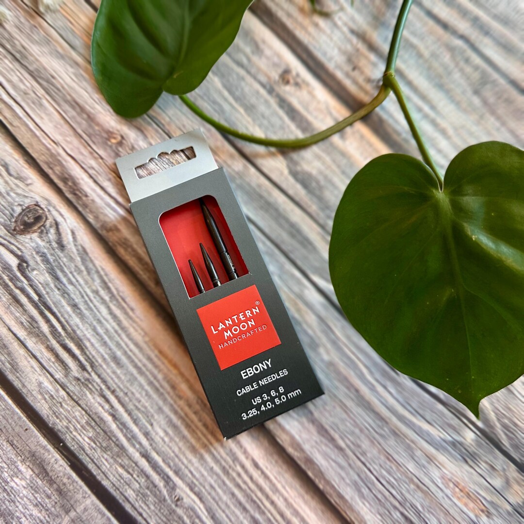Lantern Moon Ebony Cable Needle Set: Grooved Wooden Knitting Needles - Etsy