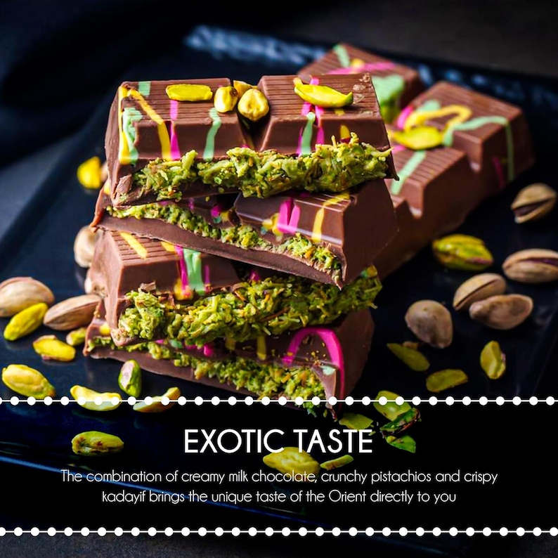 Viral Dubai Chocolate Bar Pistachio Kunafa Premium Dubai Chocolate Gift ...