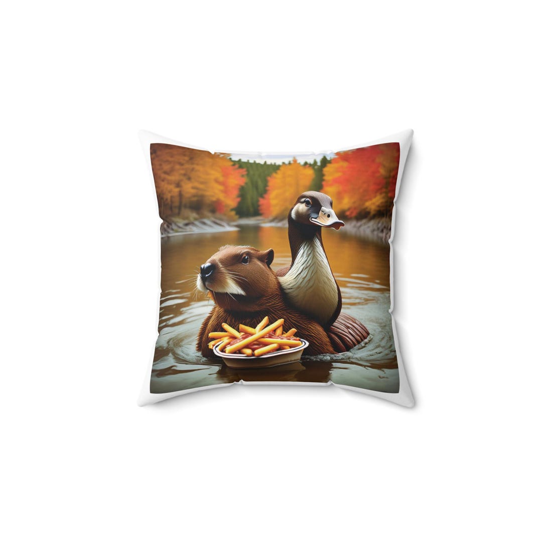 Duck Riding a Beaver With Poutine - Etsy