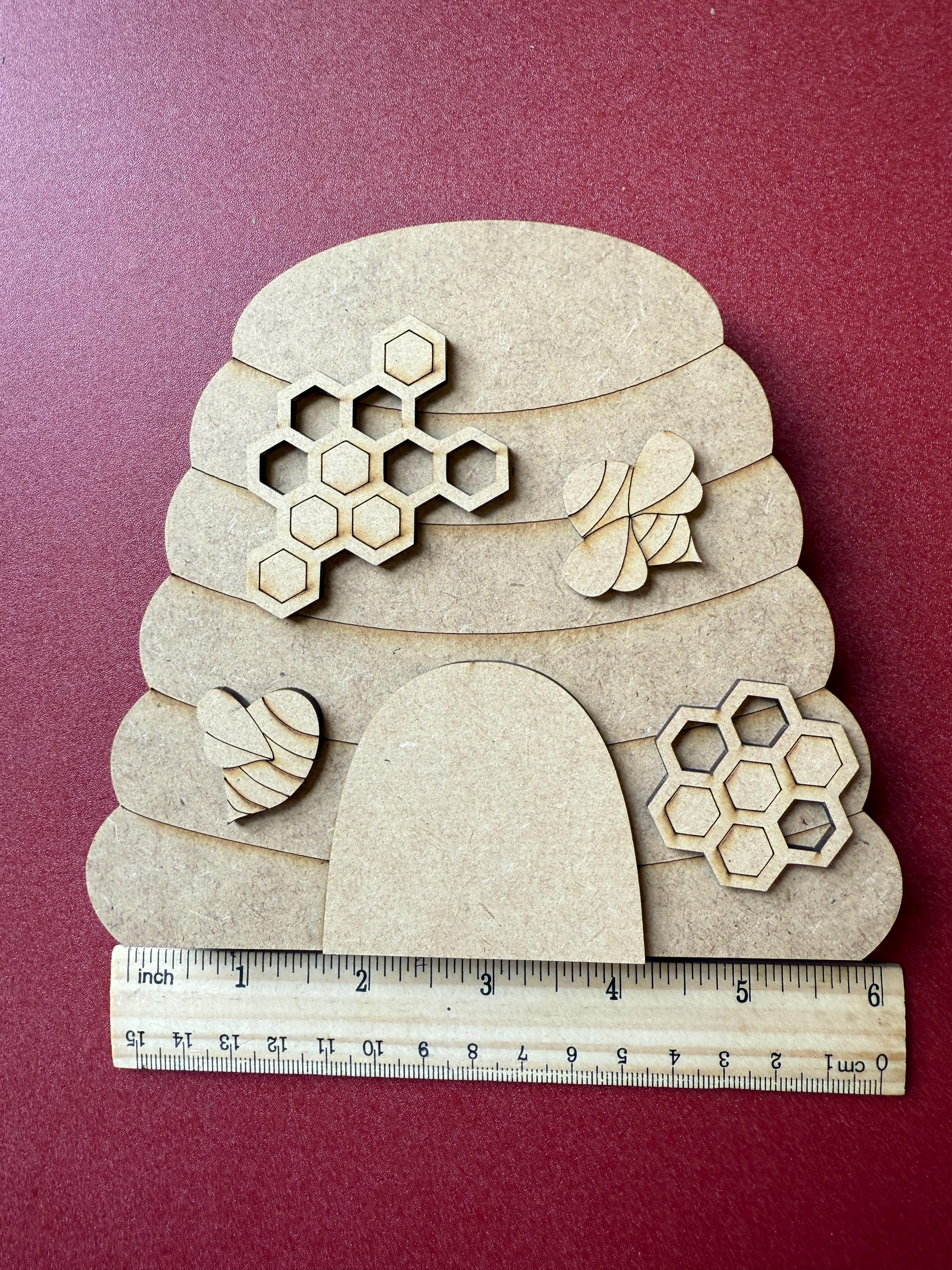 DIY Chunky Bee Hive Shelf Sitter: Unfinished MDF Wood Kit - Etsy