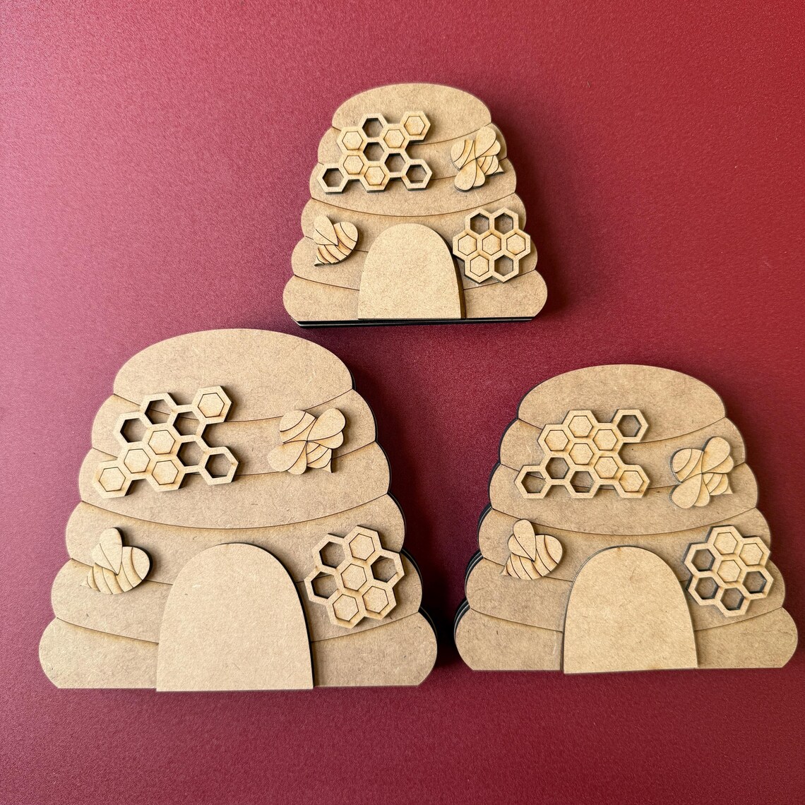DIY Chunky Bee Hive Shelf Sitter: Unfinished MDF Wood Kit - Etsy