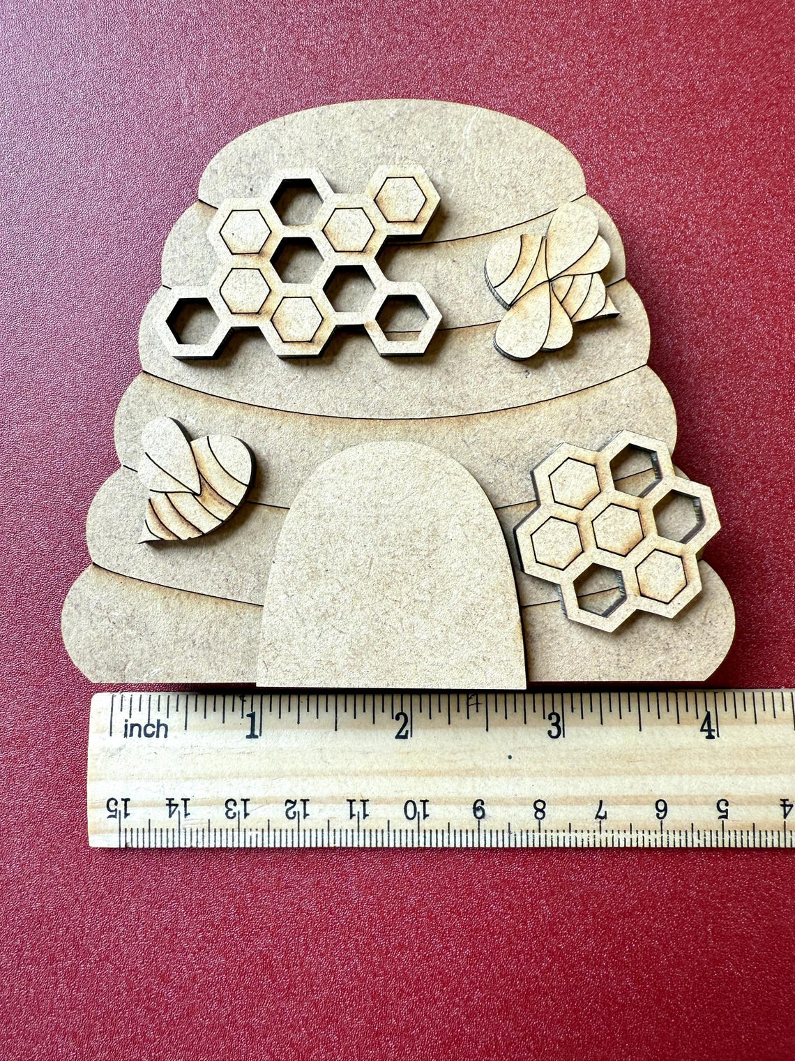 DIY Chunky Bee Hive Shelf Sitter, Unfinished Wood for Paint at Home ...