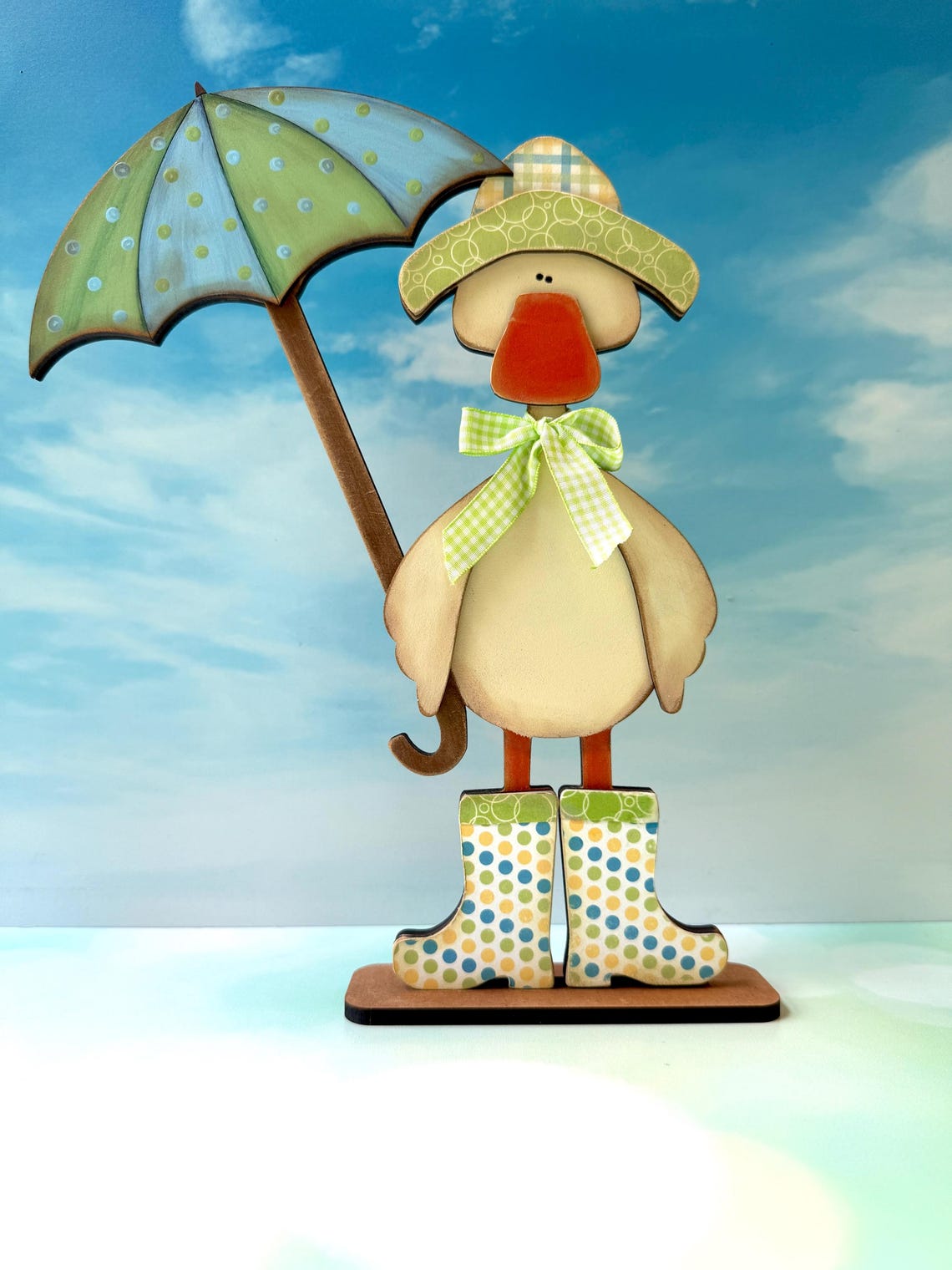 DIY Duck With Umbrella Shelf Sitter, Unfinished MDF, Spring Decor ...