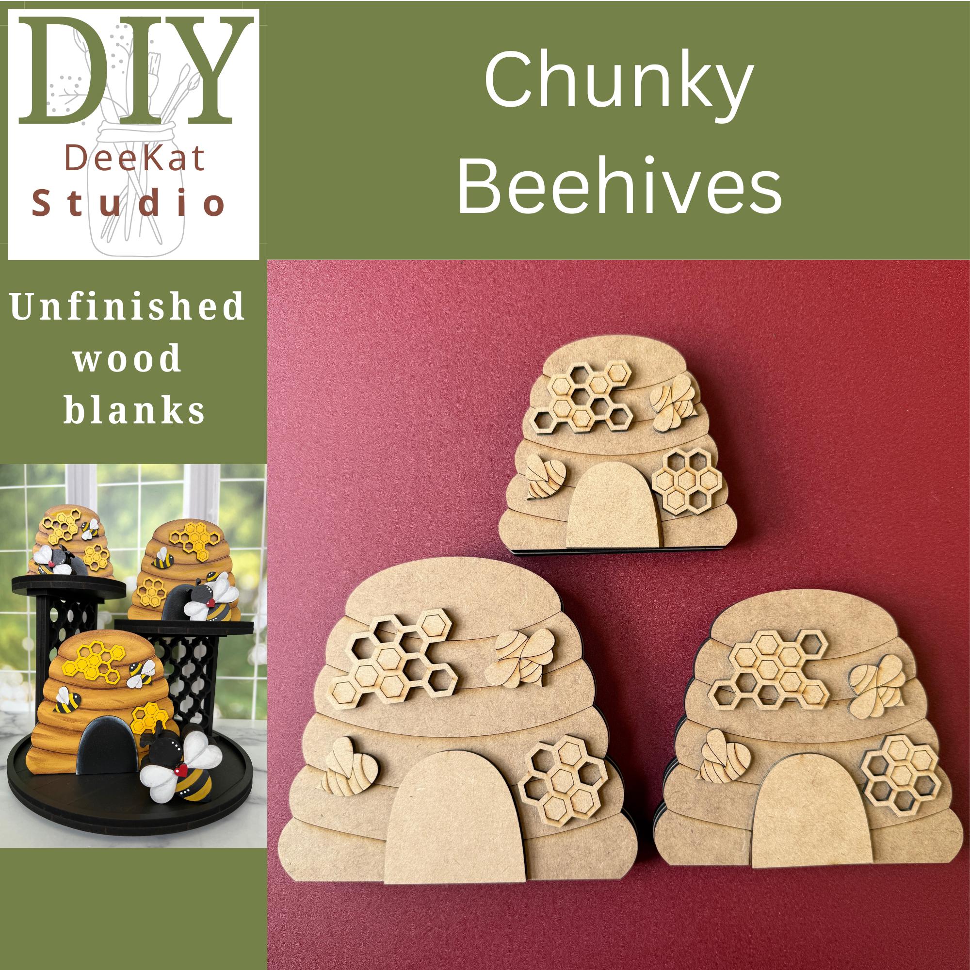 DIY Chunky Bee Hive Shelf Sitter: Unfinished MDF Wood Kit - Etsy
