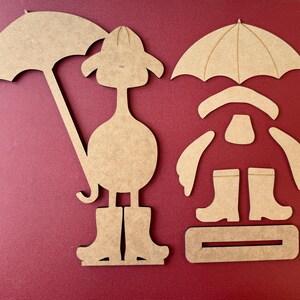 DIY Duck With Umbrella Shelf Sitter, Unfinished MDF, Spring Decor ...