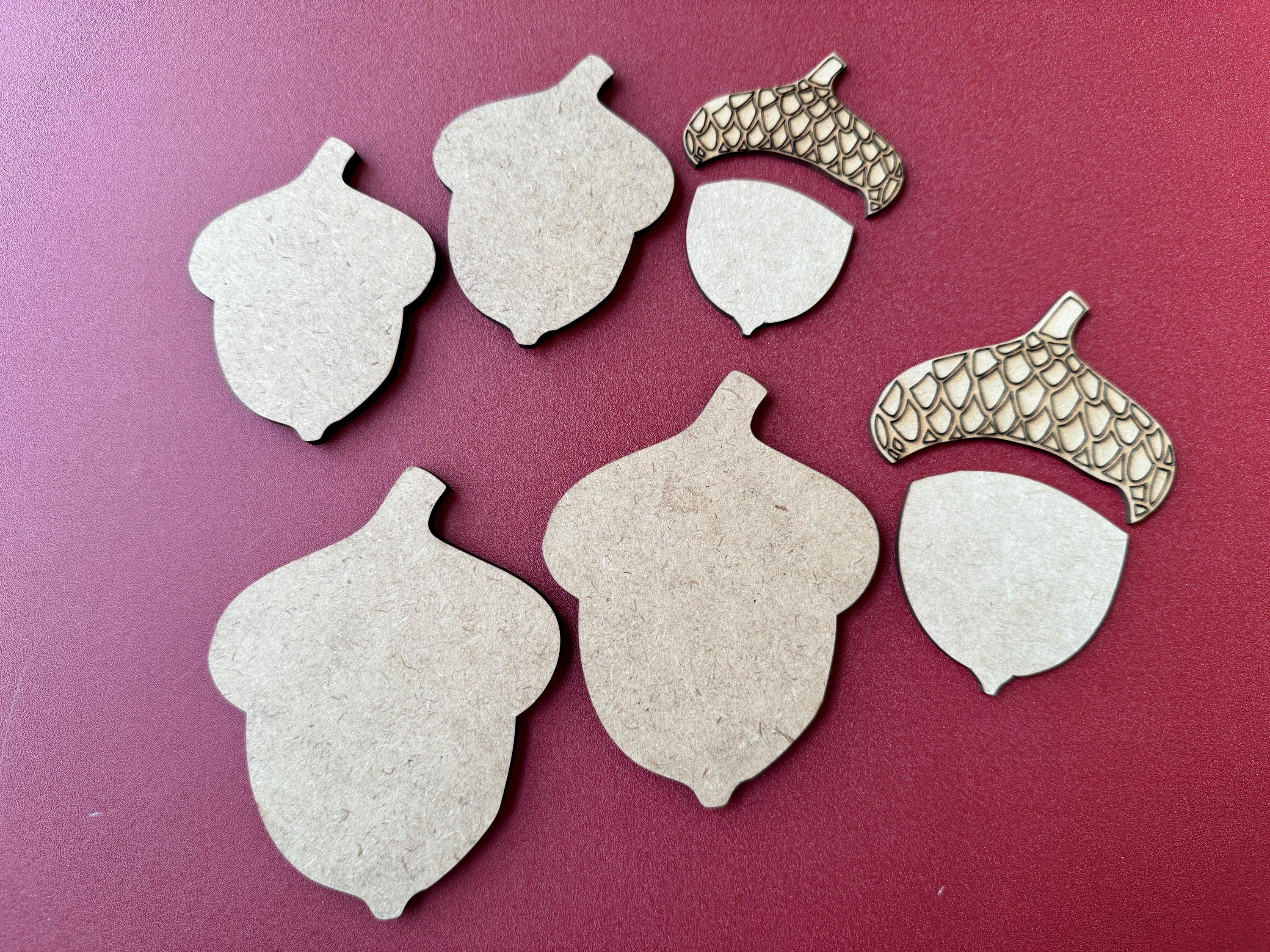 DIY Oak Leaves and Acorns: Unfinished Fall Craft Kit - Etsy