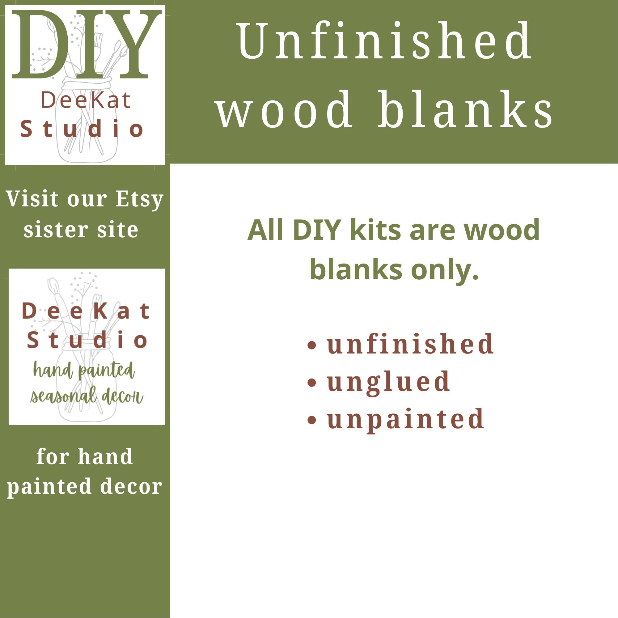 DIY Pine Trees, Wood Blank Trees in Five Sizes, Unfinished for Paint at ...