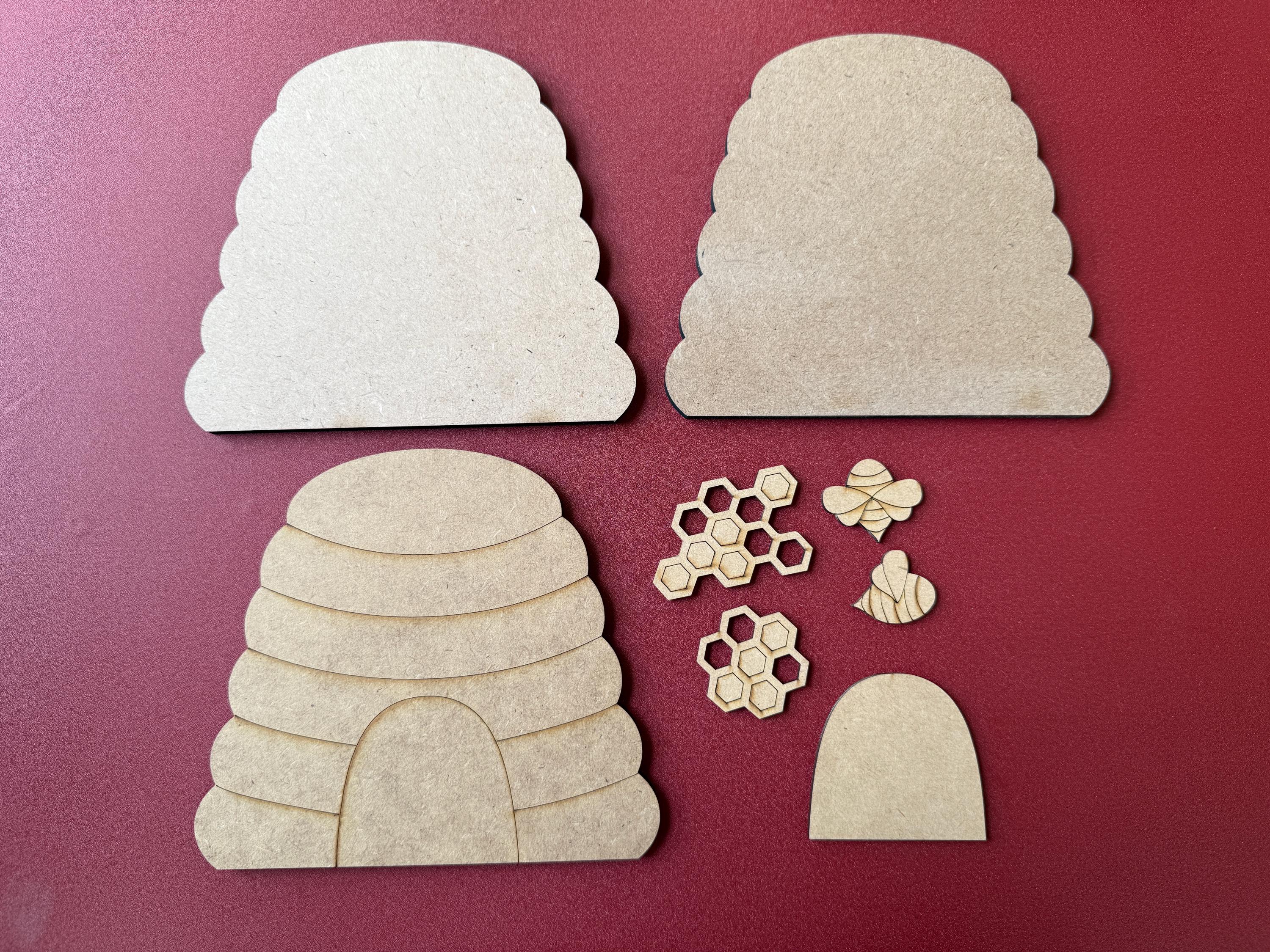 DIY Chunky Bee Hive Shelf Sitter: Unfinished MDF Wood Kit - Etsy