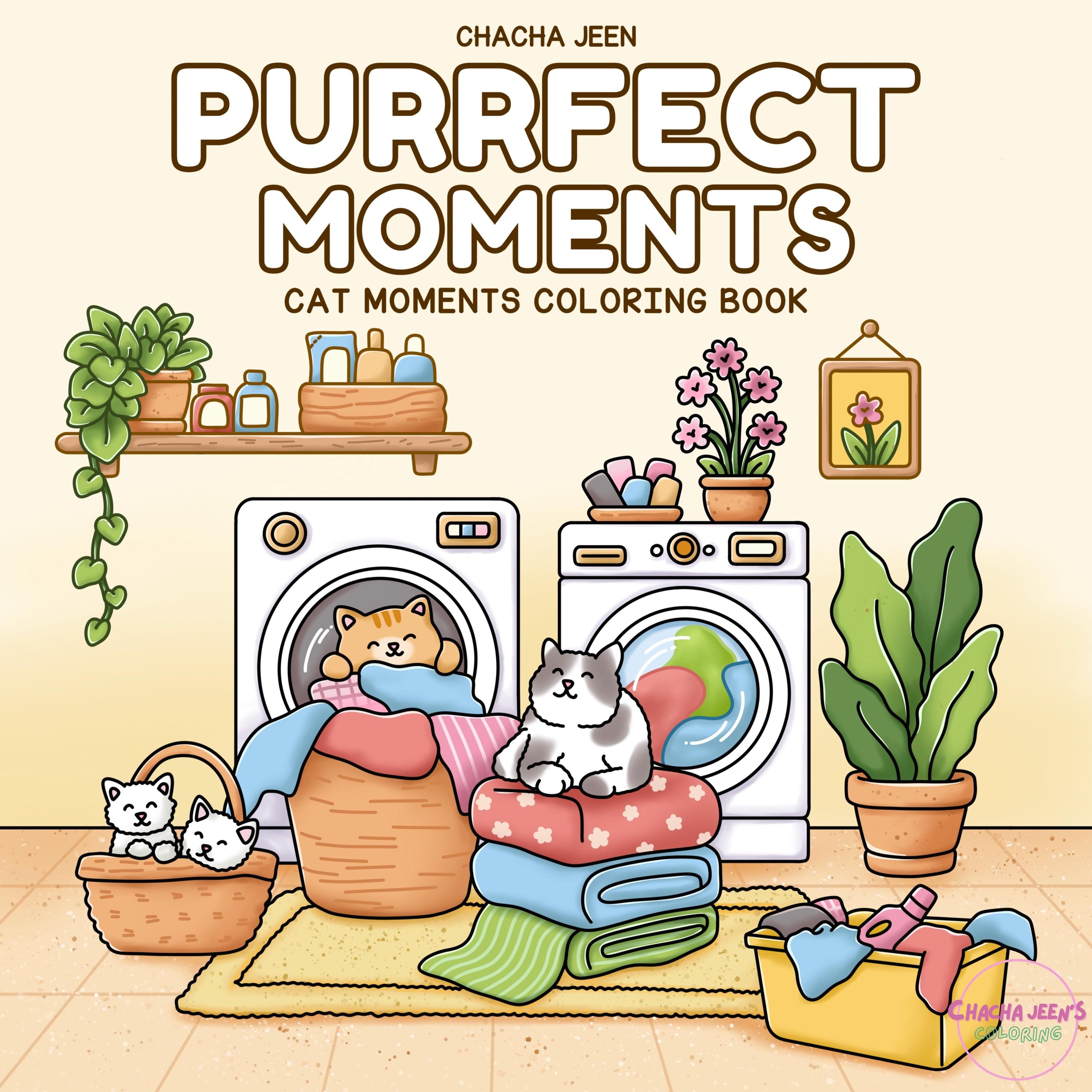 Cat Moments Coloring Pages , Cozy Meow Moments, Cute Cat Activities PDF ...