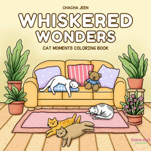 Cat Moments Coloring Pages , Cozy Meow Moments, Cute Cat Activities PDF ...