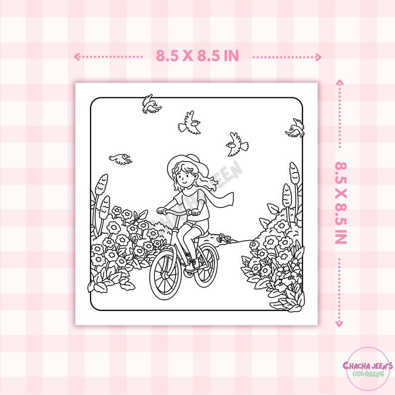 Cozy Girl Coloring Pages: Relaxing Indoor Scenes (PDF Download, 6 ...