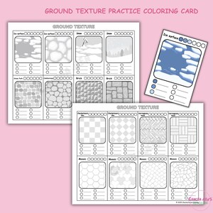 Ground Texture Coloring Cards: Marker Practice Sheets (PDF Download A4 ...