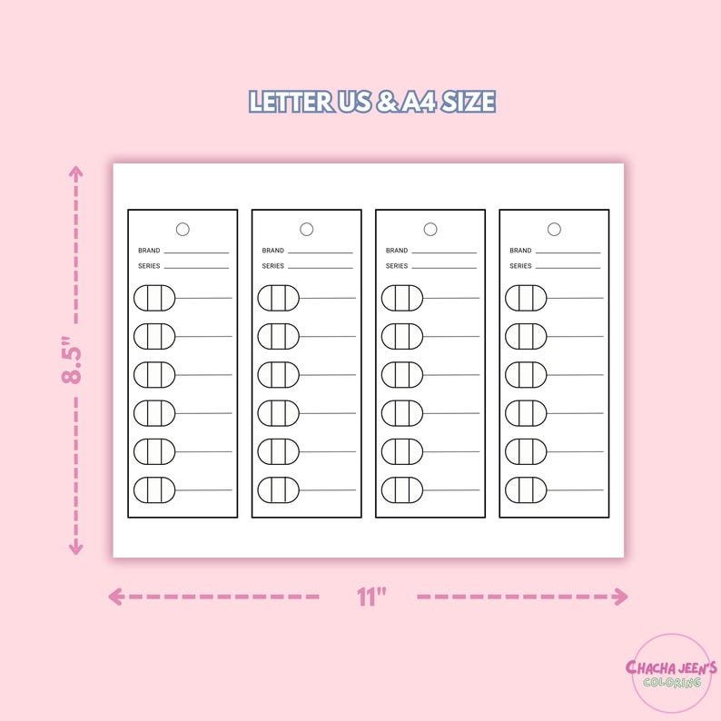 Simple Color Swatch Cards, 6, 12 Colors, Color Swatch Card Printable ...