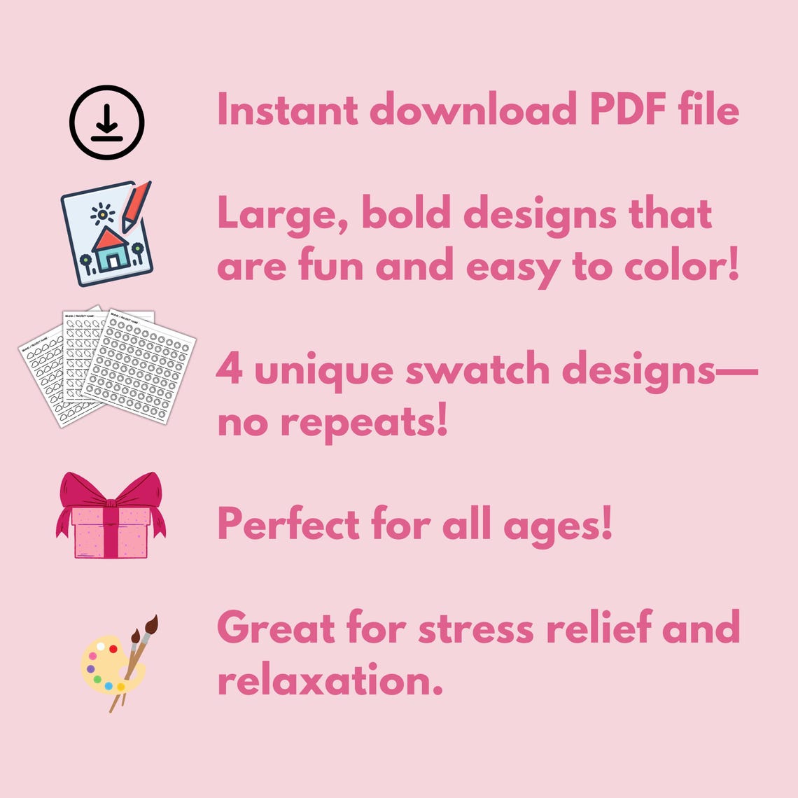 Flower Color Swatch Chart, Printable PDF, 48-120 Swatches - Etsy