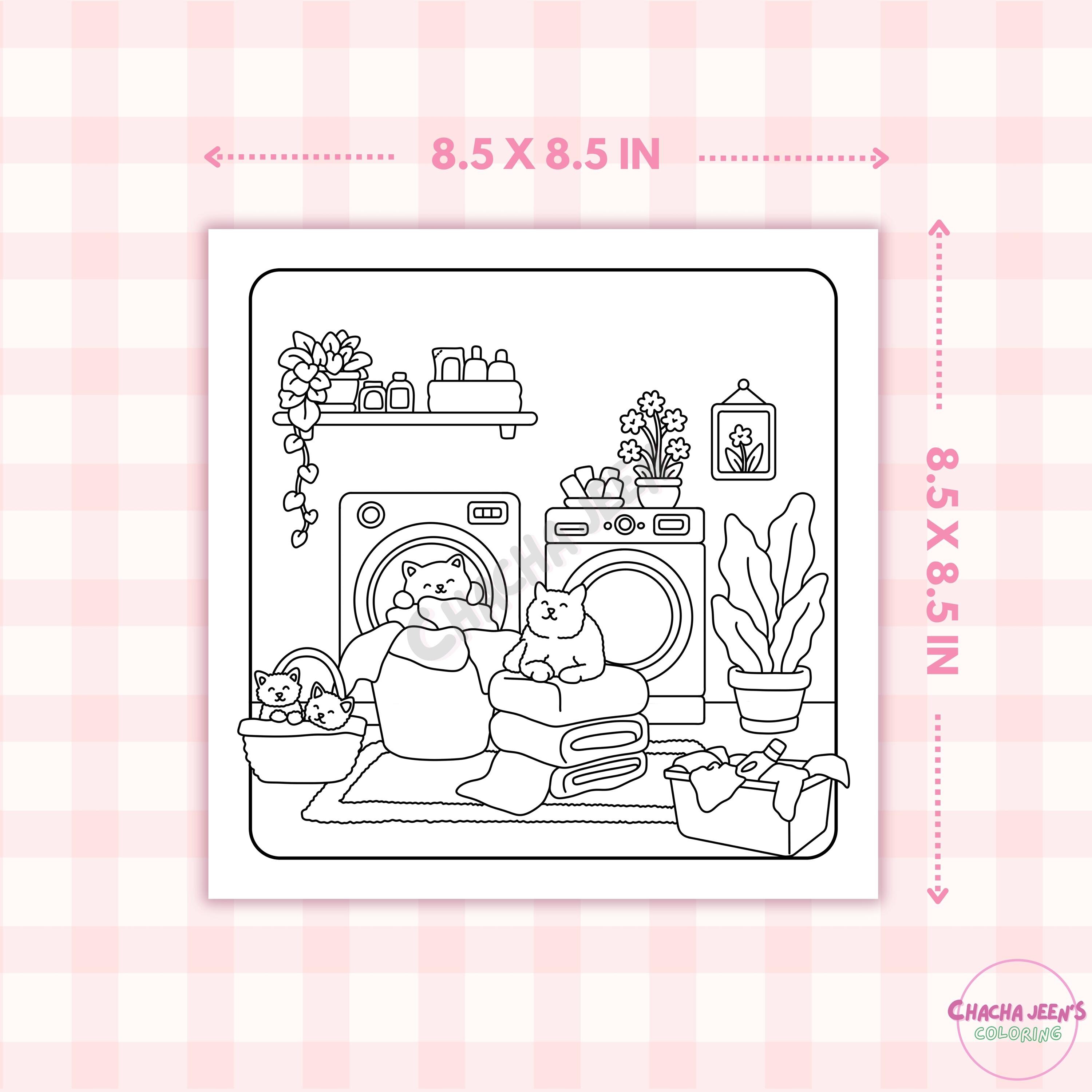 Cat Moments Coloring Pages , Cozy Meow Moments, Cute Cat Activities PDF ...