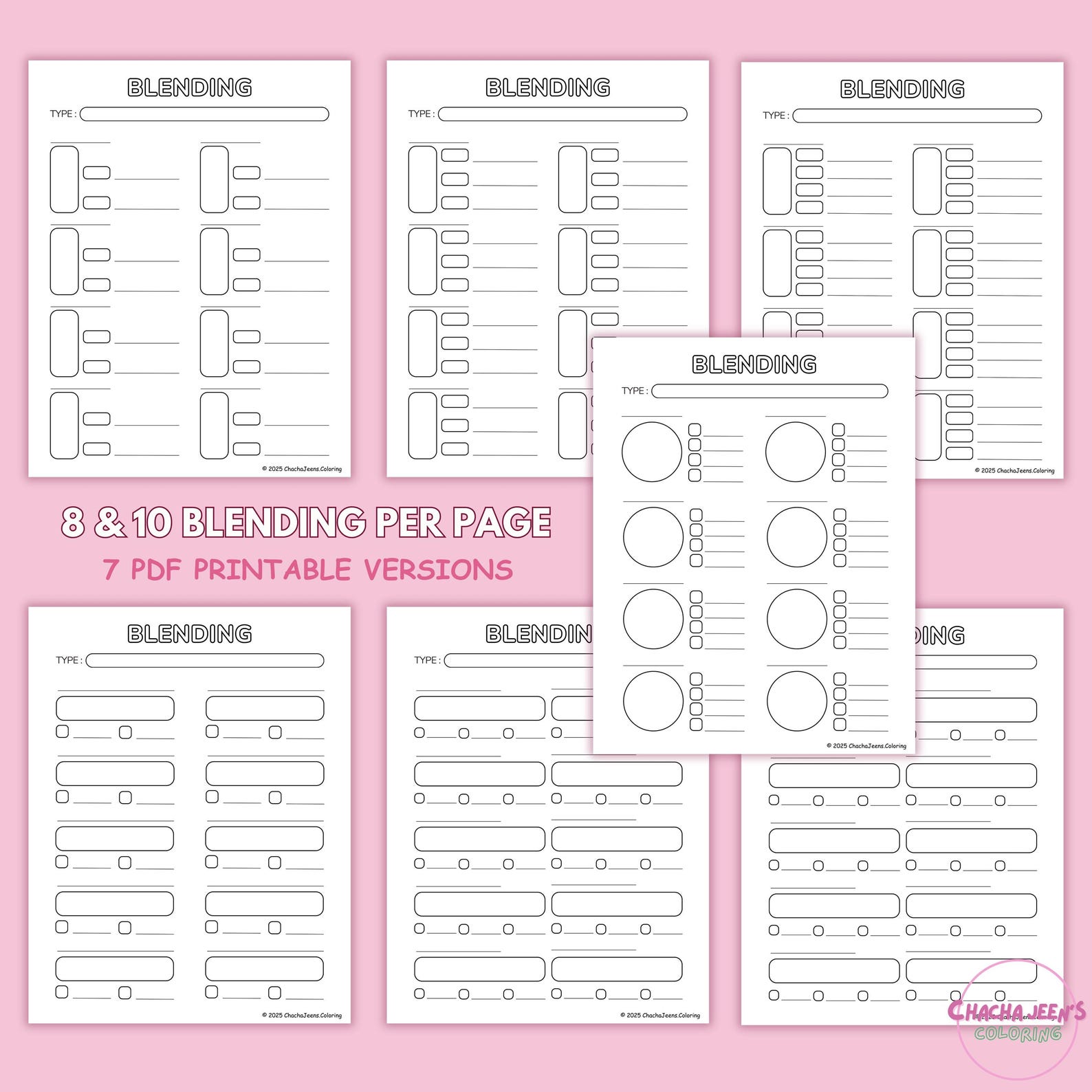 Marker Blending Practice Sheets: Color Chart (PDF Download) - Etsy