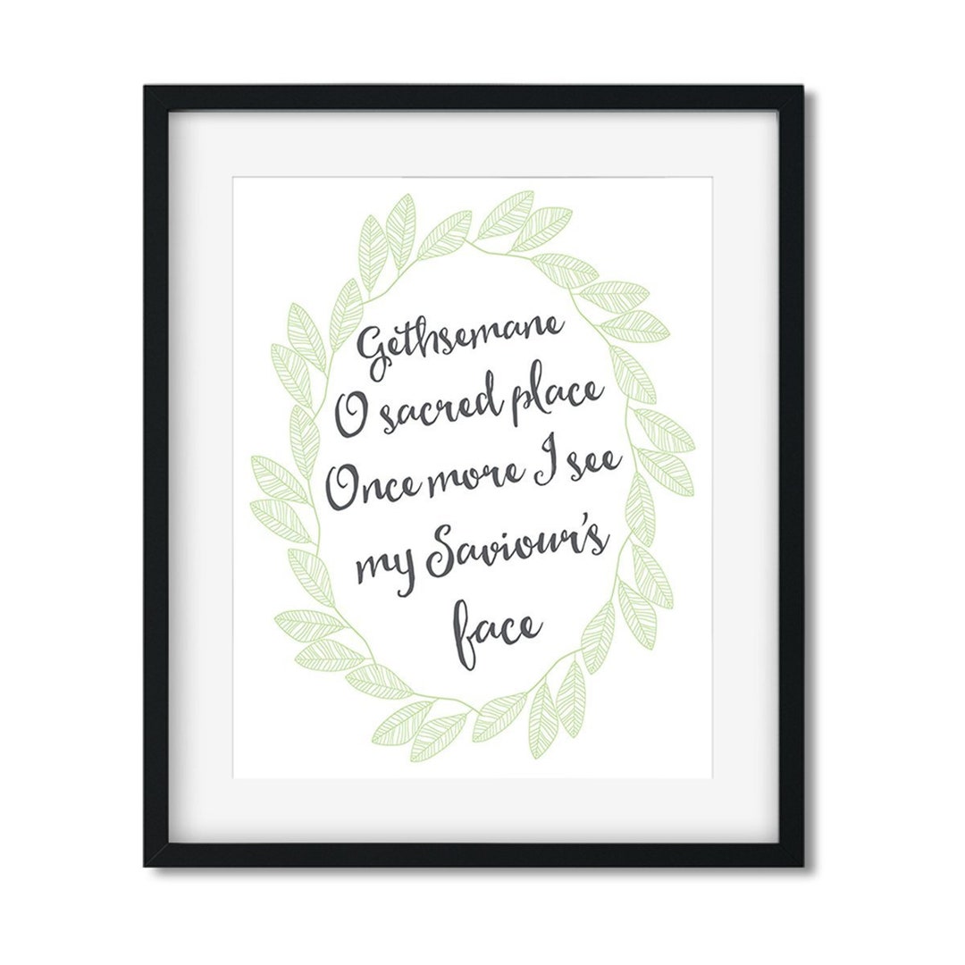 Gethsemane Easter Hymn Art Print - Etsy
