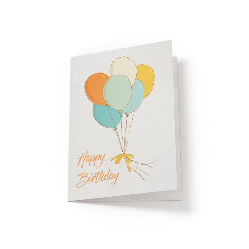 Happy Birthday Balloons Greeting Card - Etsy