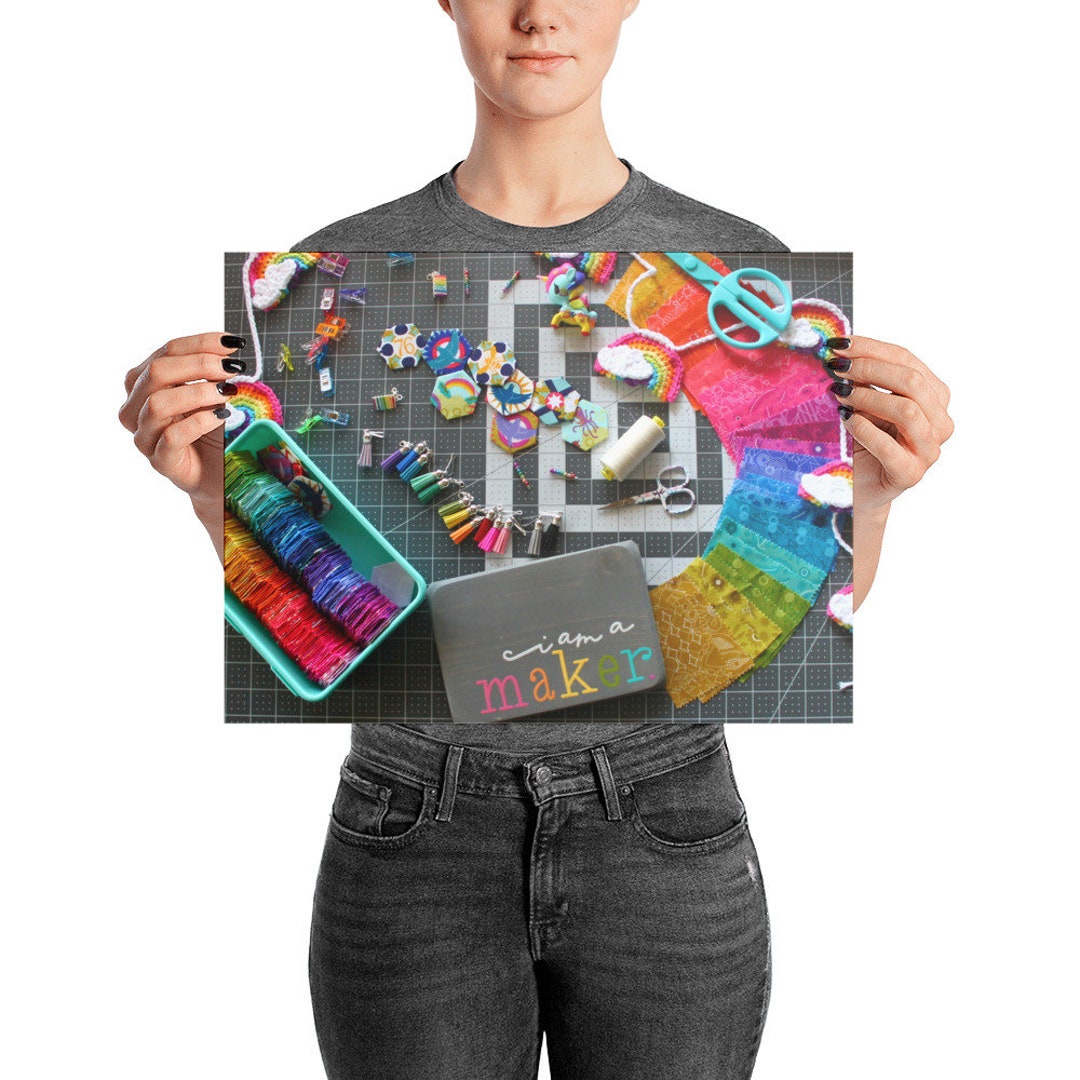 I Am a Maker Printed Photograph | Craft or Sewing Room Wall Decor ...