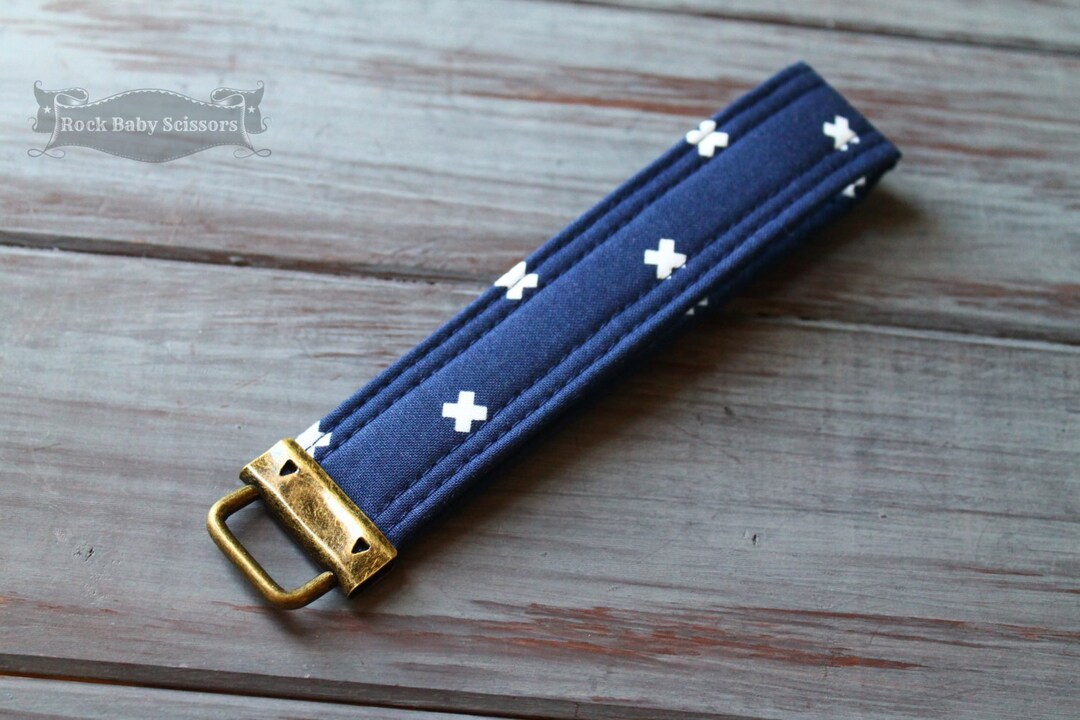 Night Owl Blue Cotton + Steel XOXO Key Fob Key Chain - Etsy