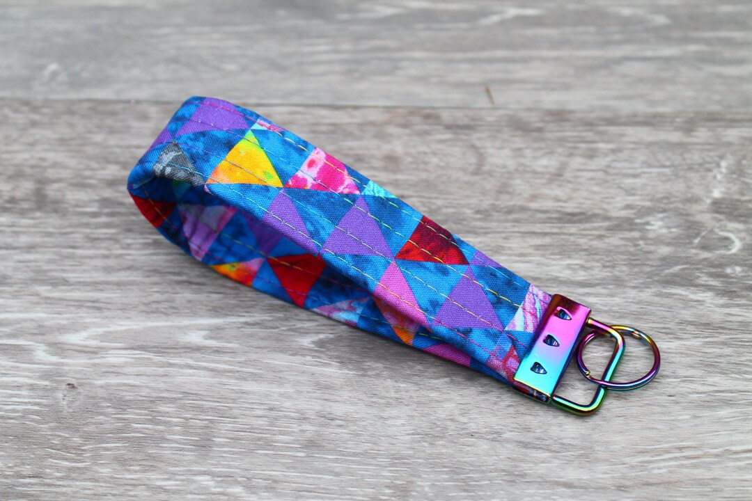 Triangles Key Fob | Key Chain | Wrist Strap - Etsy