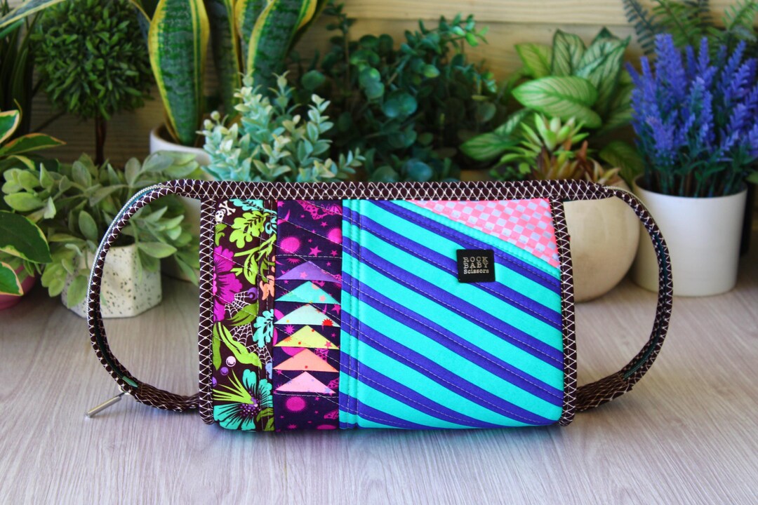 Tula Pink Rainbow Flying Geese Bonza Bag Bionic Gear Bag Project Bag ...