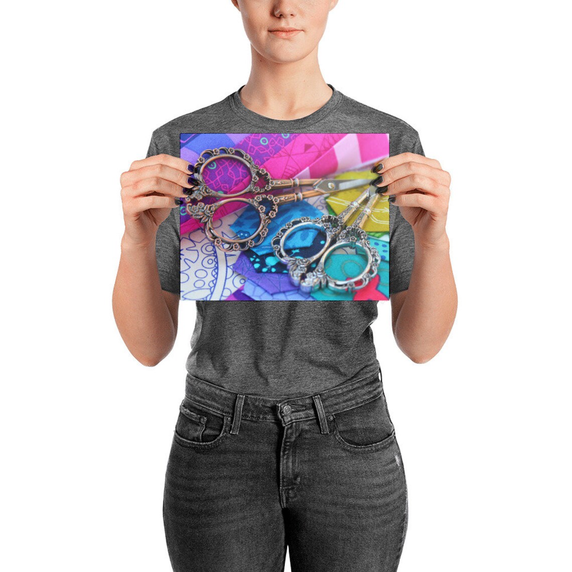 Rainbow Scissors Printed Photograph Craft or Sewing Room - Etsy