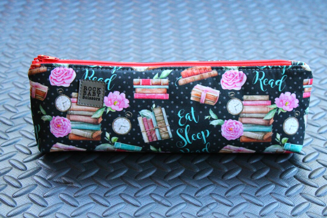 Eat, Sleep, Read Zipper Pouch With Waterproof Canvas Lining | Book ...