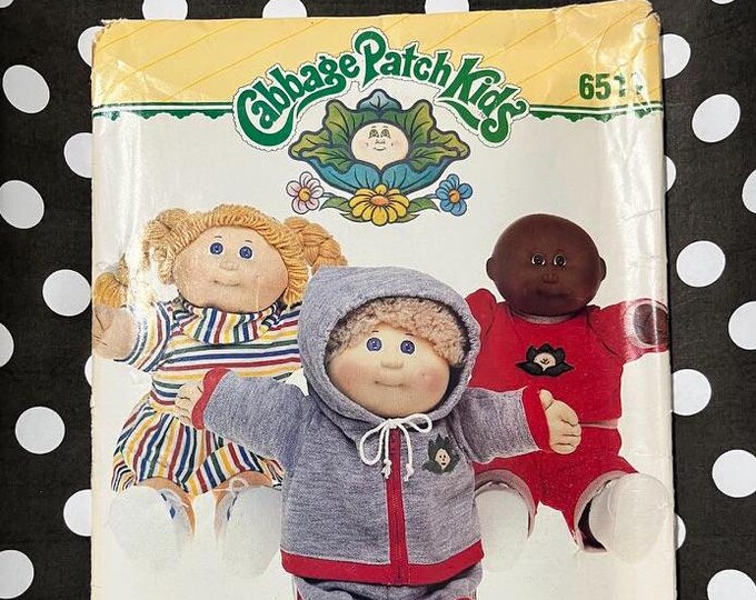 1984 UNCUT Cabbage Patch Kids Clothes, Butterick 6511 Vintage Sewing ...