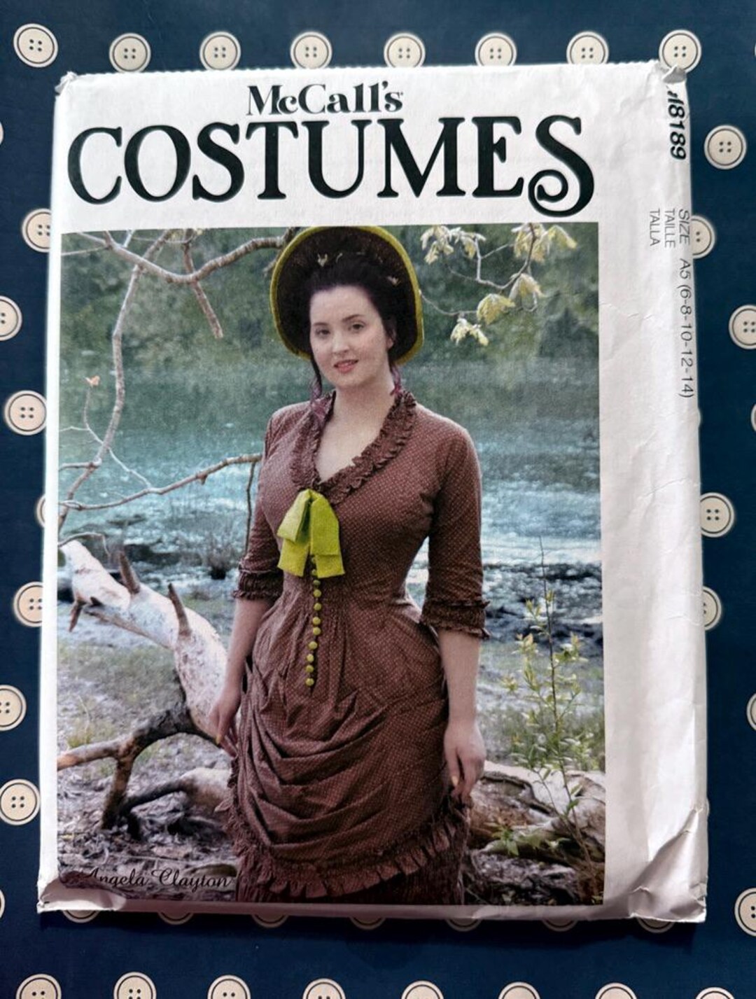 1800s Historical Costume Top Mccall's 8189 Sewing Pattern Sizes 6 to 14 ...