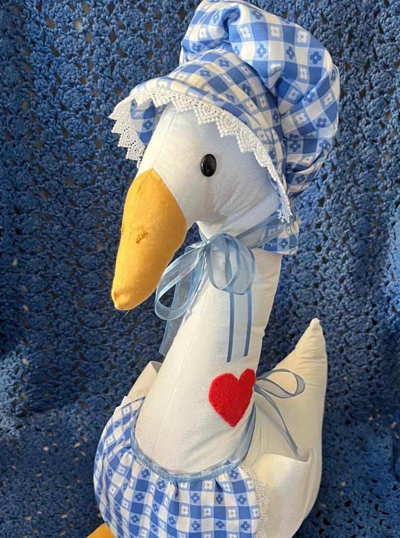 Stuffed Goose Sewing Pattern With Bonnet and Apron - Etsy