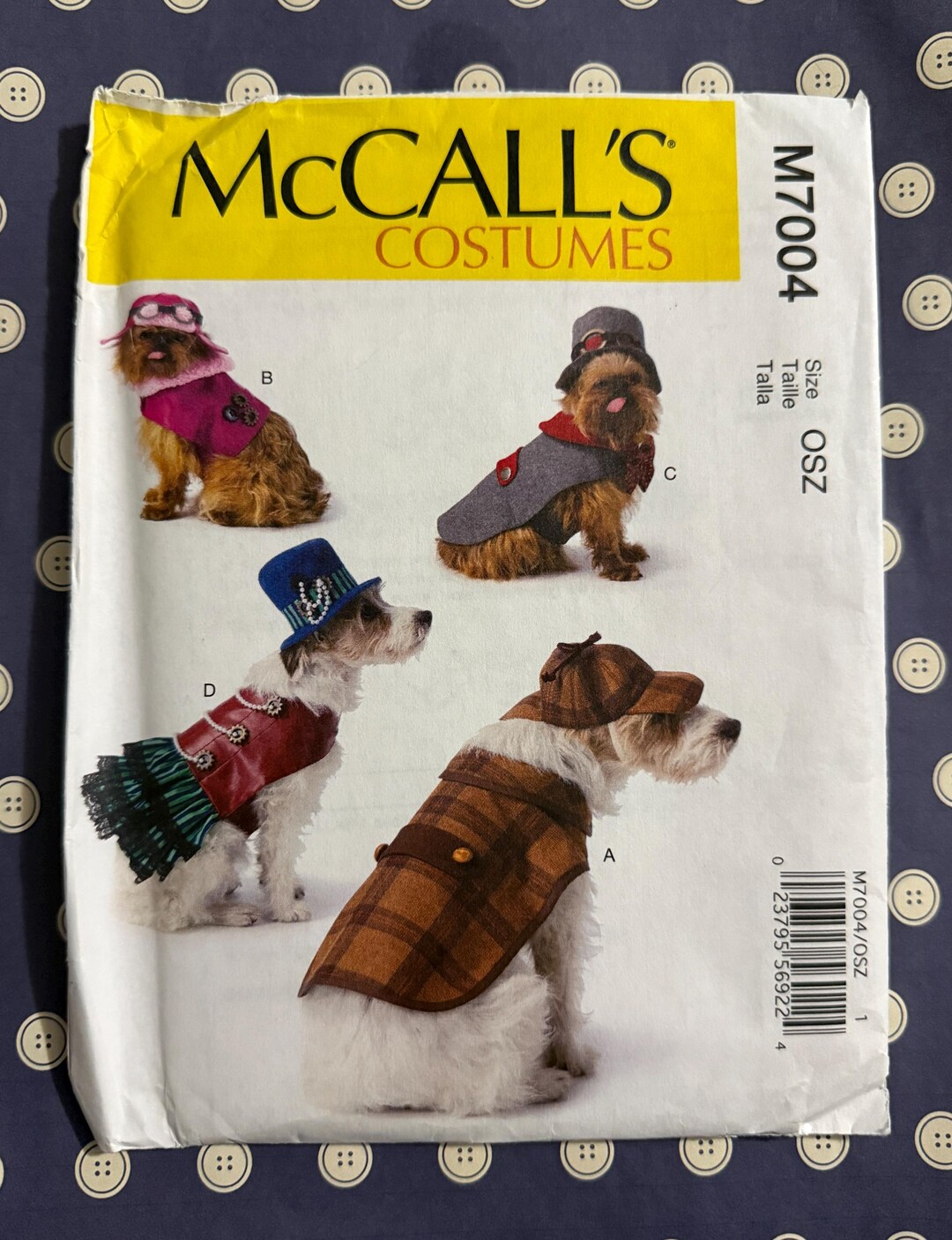 Dog Costumes Sewing Pattern Simplicity 7004 Sizes S to XL - Etsy