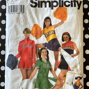 Juniors Cheerleading Outfits Simplicity Sewing Pattern 9637 Sizes 4 to ...