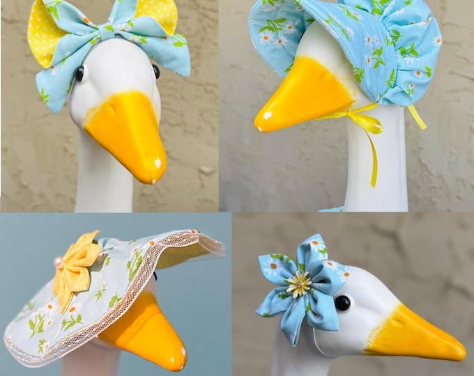 Porch Goose Accessories Sewing Patterns: Bonnet, Hat, Flower, Bow ...