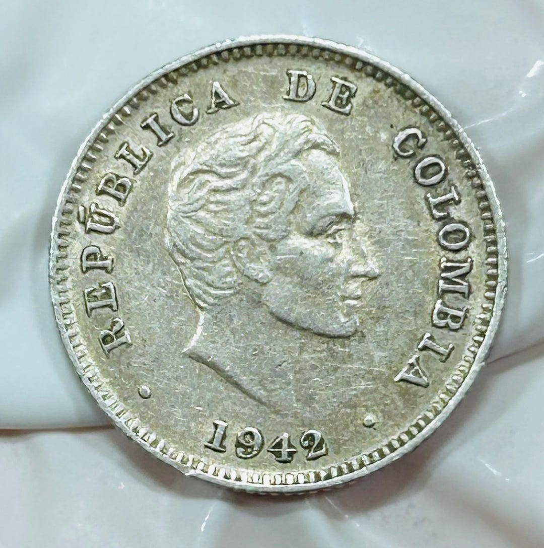 1942 Colombia 10 Centavos Silver Coin – Vintage Collectible - Etsy
