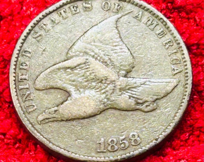 1858 Flying Eagle Cent – Vintage US Coin, Collectible Currency - Etsy