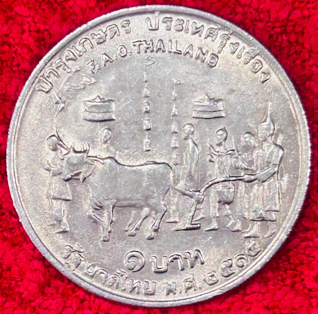 1972 Thailand 1 Baht FAO Coin – Vintage Thai Currency – Food and ...