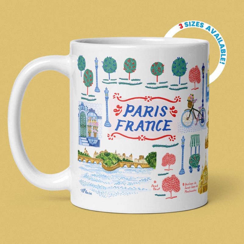 Paris Themed Tea Mugs - Etsy