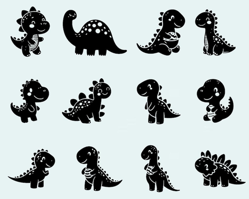 Dinosaur SVG Bundle: Layered Dino Files (digital Download) - Etsy